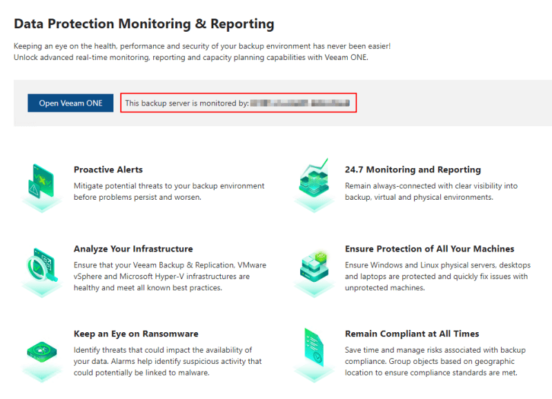 Veeam ONE Dashboard Integration in VBR – benharmer.blog